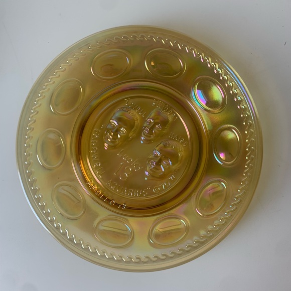 Kitchen | Vintage Wheaton Carnival Glass Apollo 13 Iridescent Amber ...